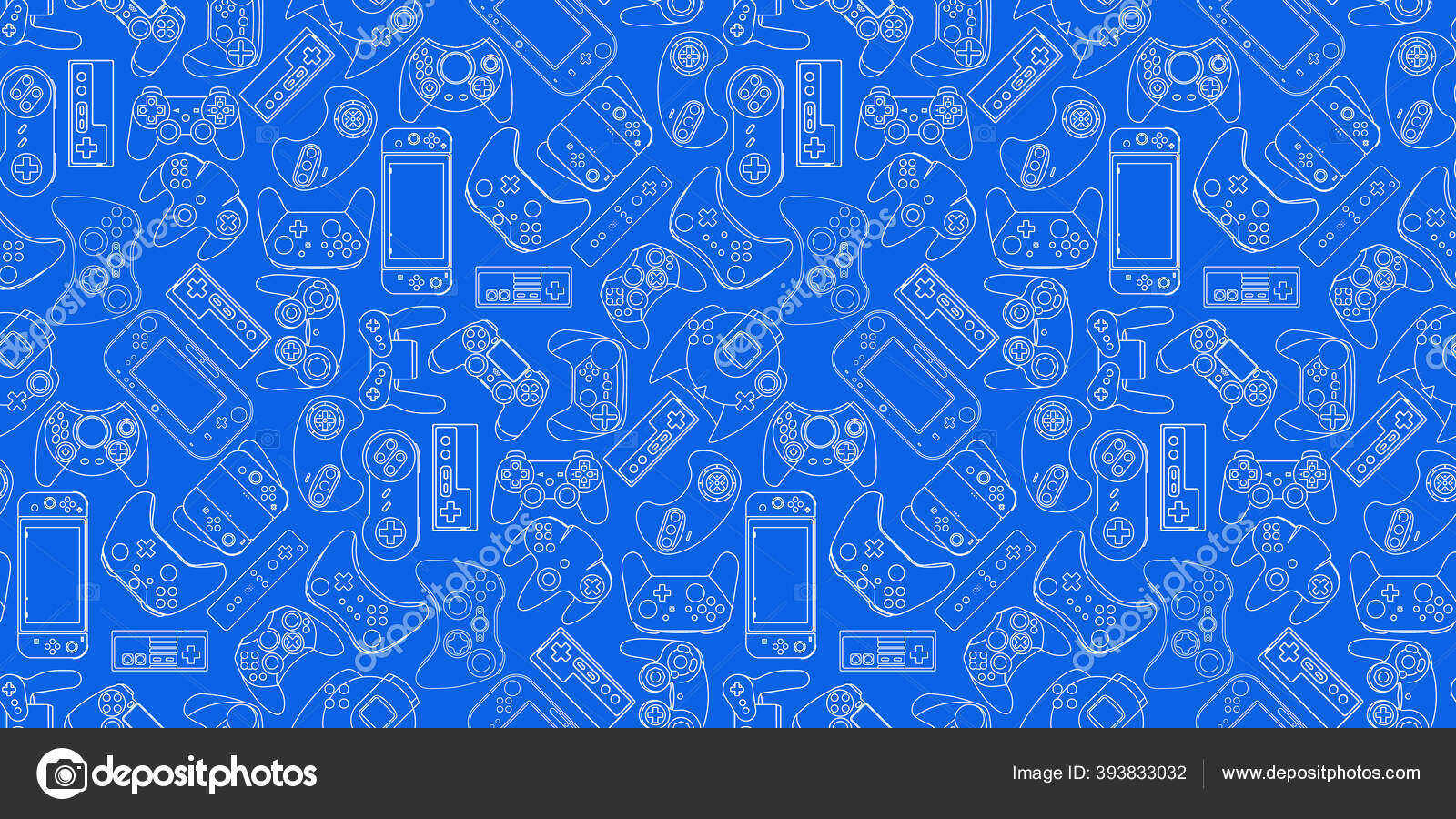 Video Game Controller Gamepad Background Gadgets Devices Seamless ...