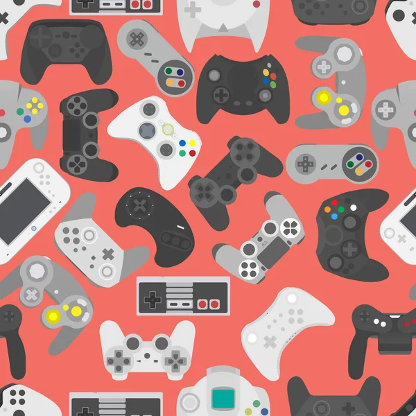 Video Game Controller Gamepad Background Gadgets Devices Seamless ...