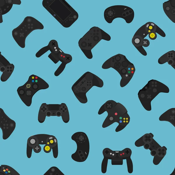 Video Game Controller Gamepad Background Gadgets Devices Seamless ...