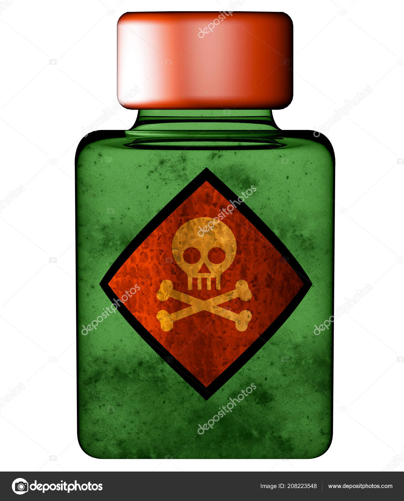 Flask Poison Container Poisonous Liquid Highly Dangerous Solution Risk ...