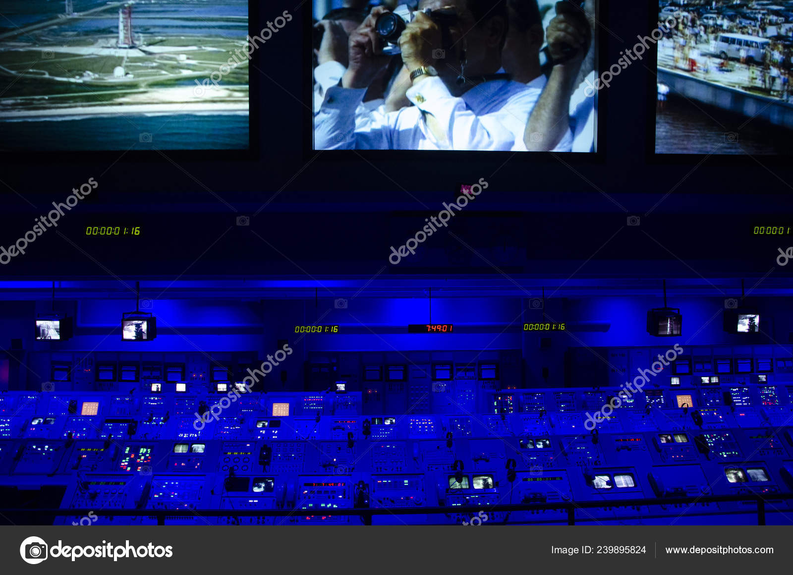 Command Station Launching Missiles Space Missions Control Center Nasa ...