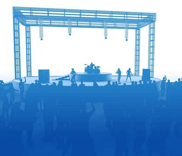 Concert stage with crowd Stock Photos, Royalty Free Concert stage with ...