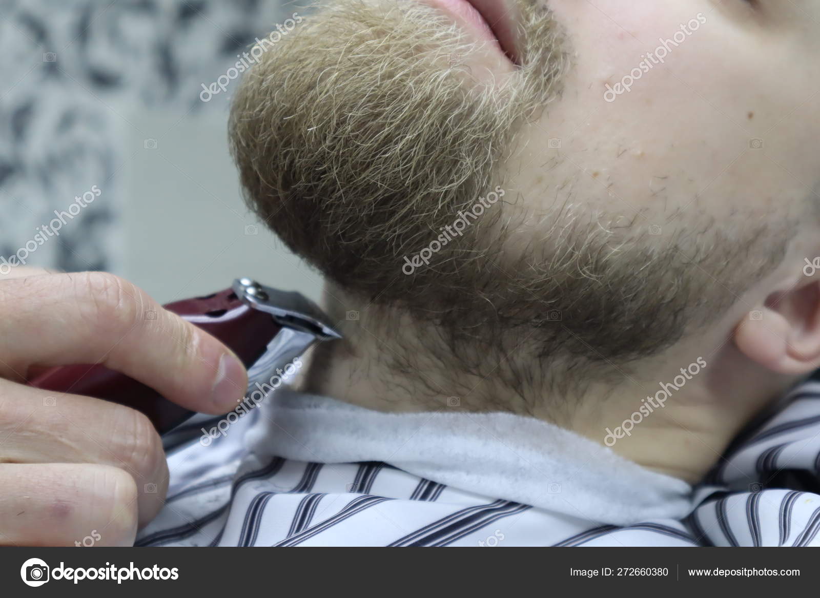 Barber Shaves Beard Client Man Chair Barbershop Beard Haircut Barber ... Barber Shaves Beard Client Man Chair Barbershop Beard Haircut Barber ...
