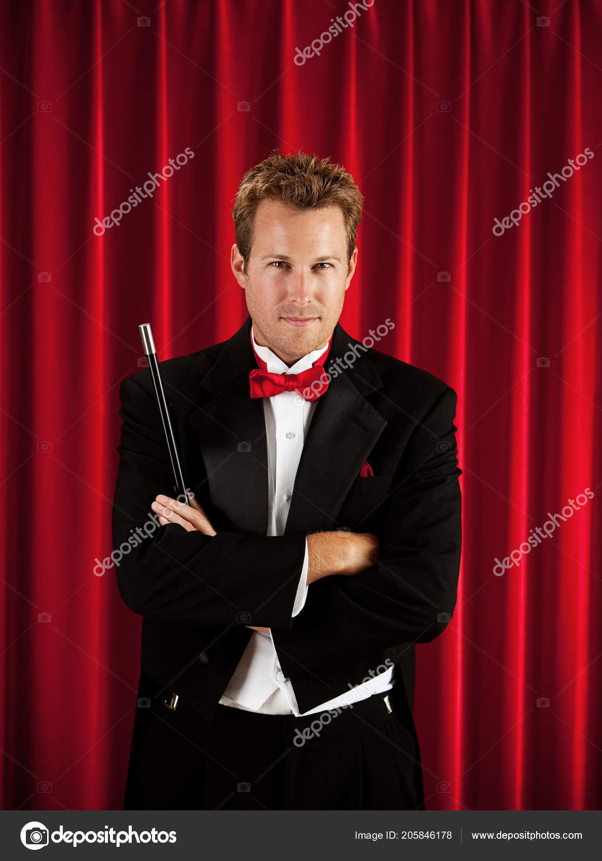 Series Magician Traditional Tuxedo Various Props Looking Mysterious ...