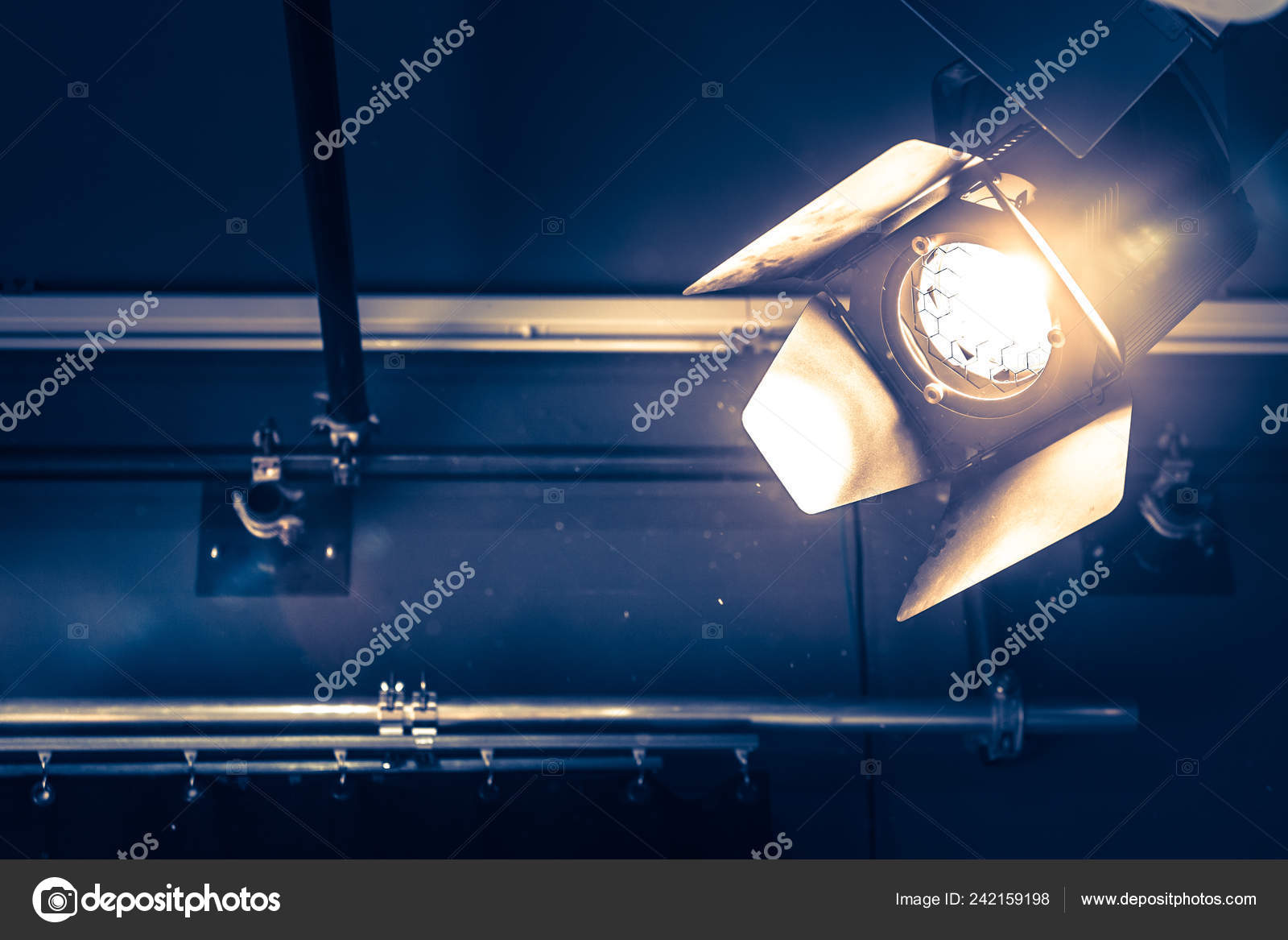 Professional Orange Studio Spotlight Hanging Ceiling Lighted Dust ...