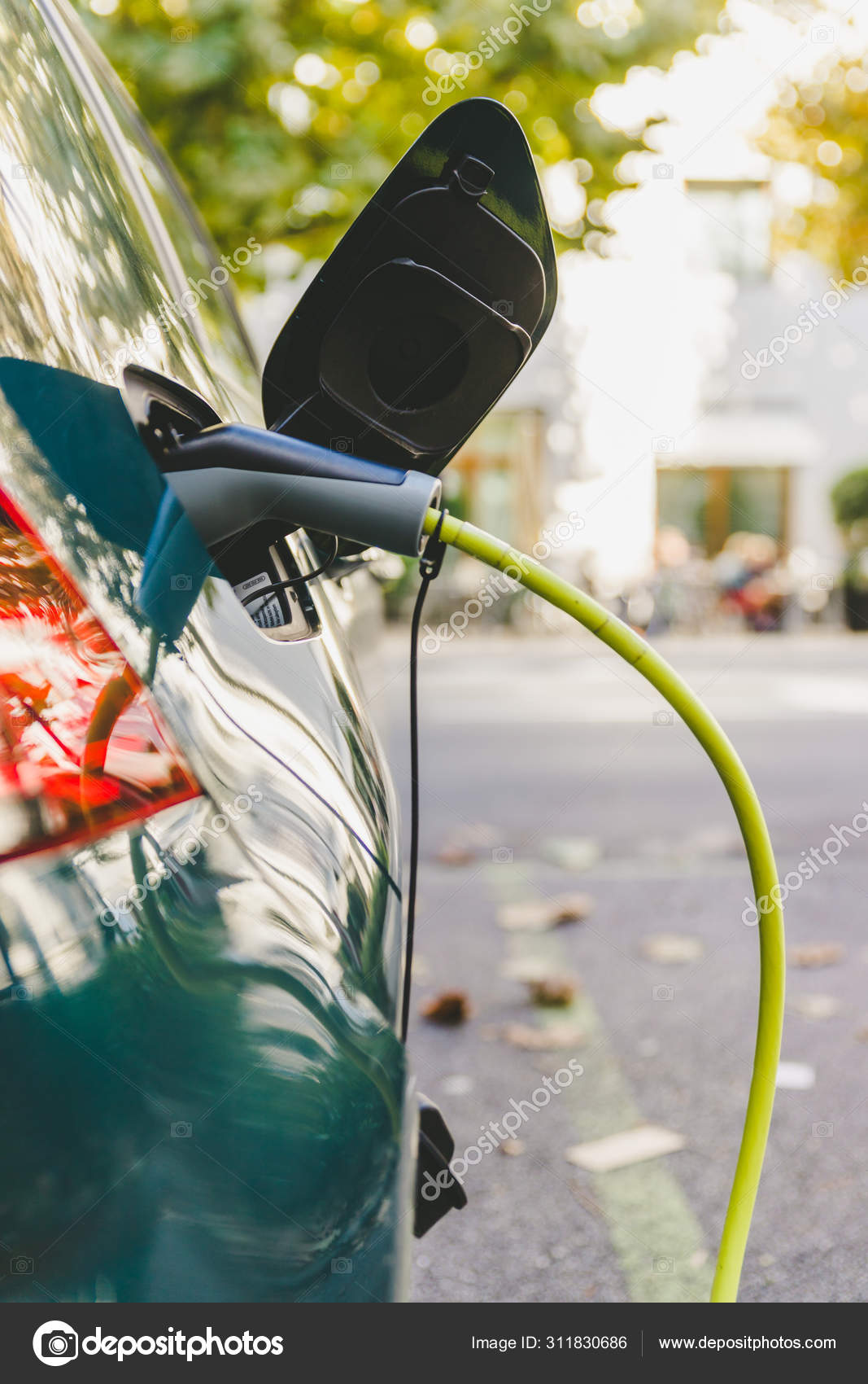 Electric Car Recharging Charge Cable Plug Leading Charge Point Stock ... Electric Car Recharging Charge Cable Plug Leading Charge Point Stock ...