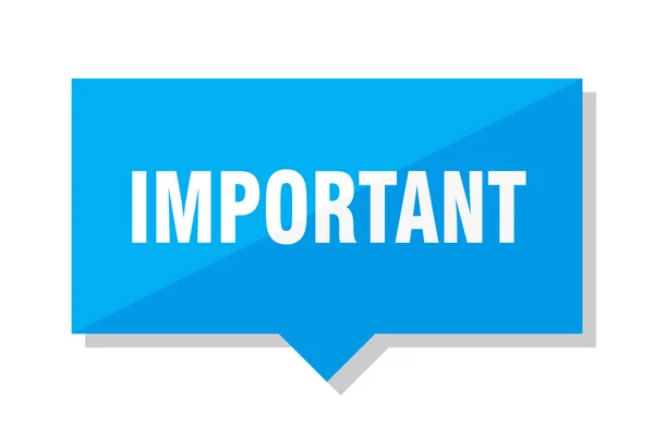 Important blue 3d realistic paper speech bubble Stock Vector by ...