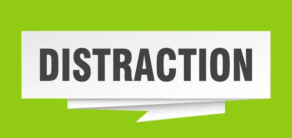 Distraction Sticker Distraction Rectangular Label Isolated White ...