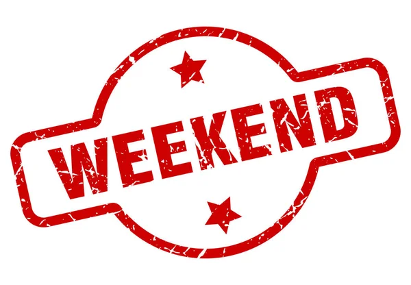 Weekend Stamp Weekend Rectangular Stamp Isolated White Background Stock ...