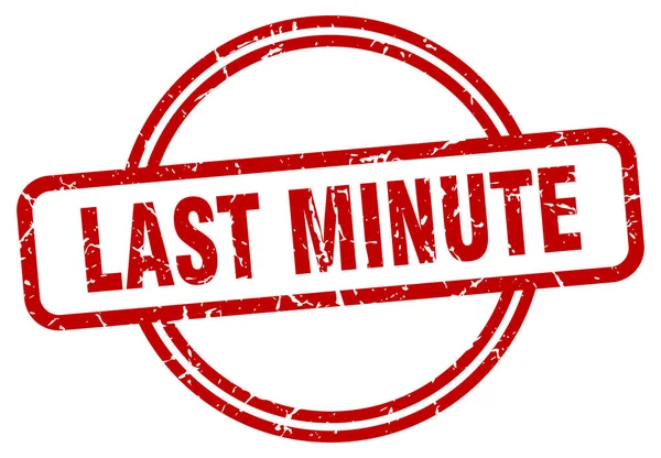 Last Minute Stamp Last Minute Rectangular Stamp Isolated White ...
