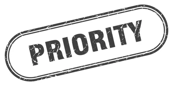 Priority Sticker Priority Rectangular Label Isolated White Background ...