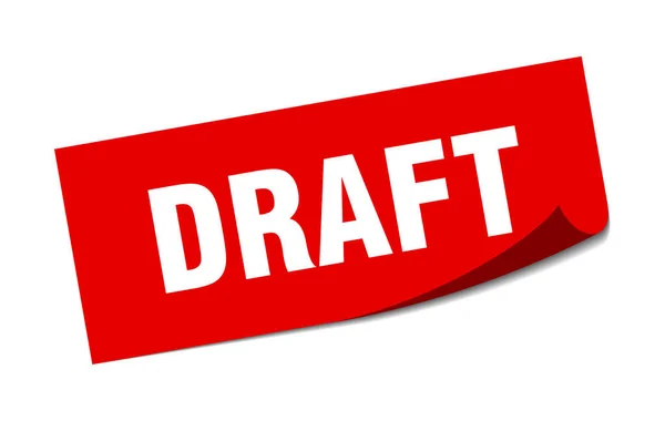 Draft sticker. draft square isolated sign. draft — Stock Vector