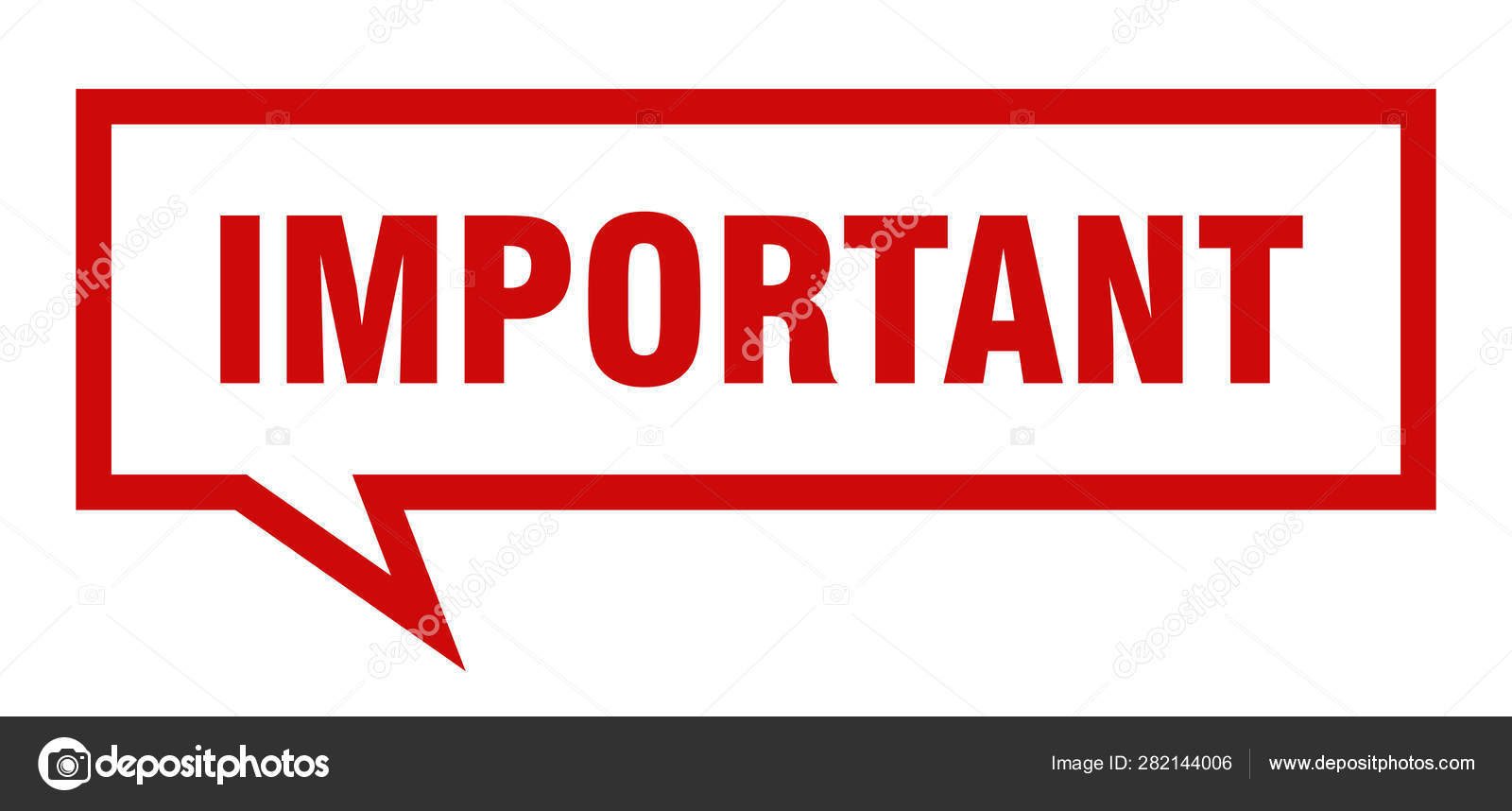 Important sign. important square speech bubble. important Stock Vector ...