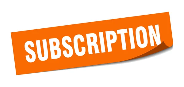 Subscription Sticker Subscription Rectangular Label Isolated White ...