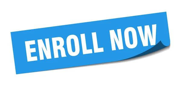 Enroll Now Sticker Enroll Now Rectangular Label Isolated White ...