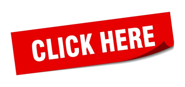 Click Here Sticker Click Here Rectangular Label Isolated White ...