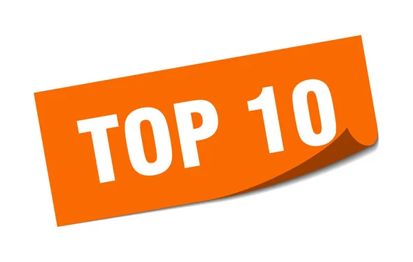 Top 10 sticker. top 10 square isolated sign. top 10 Stock Vector by ...