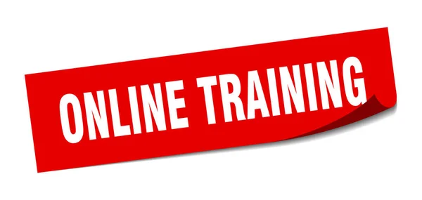 Online Training Sticker Online Training Rectangular Label Isolated ...