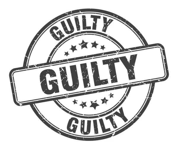 Guilty Stamp Guilty Sign Label Transparent Background Stock Vector by ...