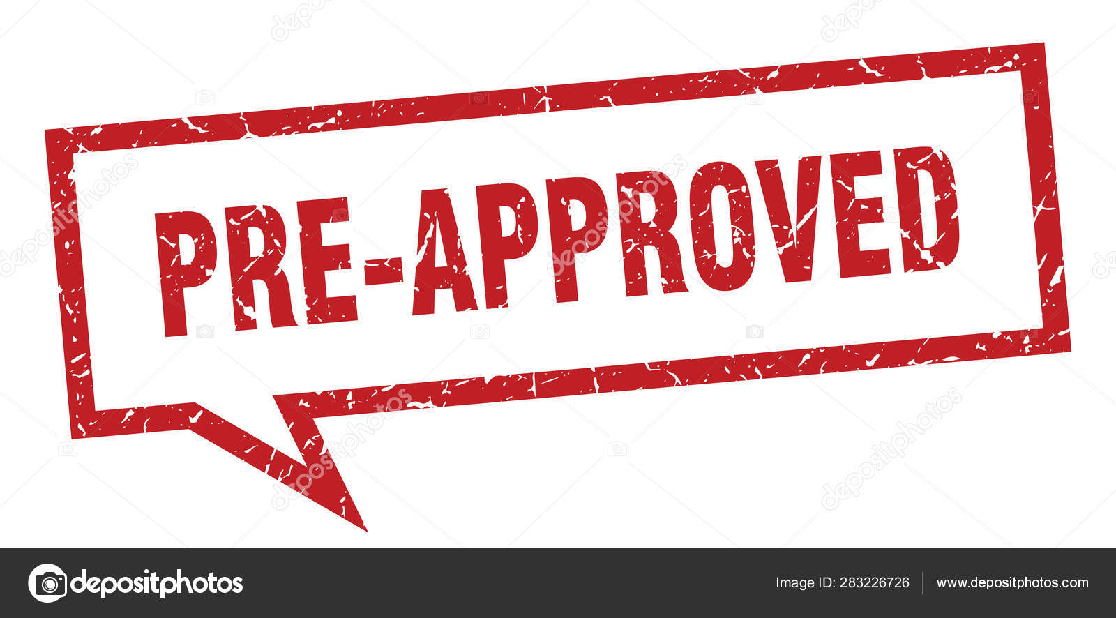 Pre-approved sign. pre-approved square speech bubble. pre-approved ...