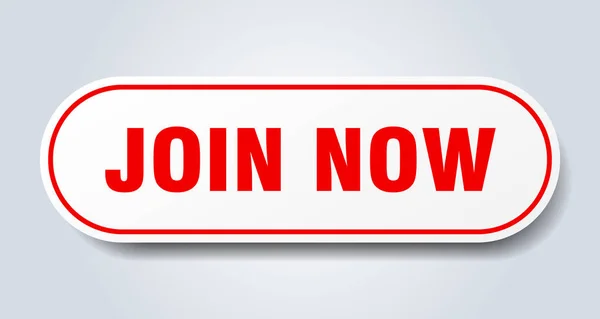 Join Now Sticker Join Now Rectangular Label Isolated White Background ...