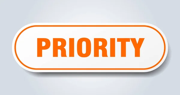 Priority Sticker Priority Rectangular Label Isolated White Background ...