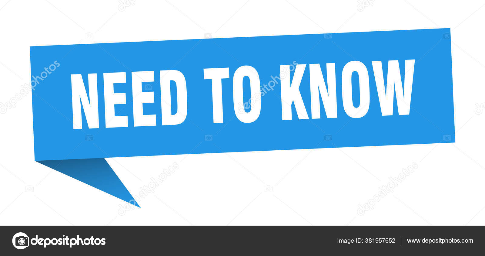 Need Know Banner Need Know Speech Bubble Need Know Sign Stock Vector by ...