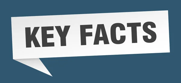 Key Facts Sticker Key Facts Rectangular Label Isolated White Background ...