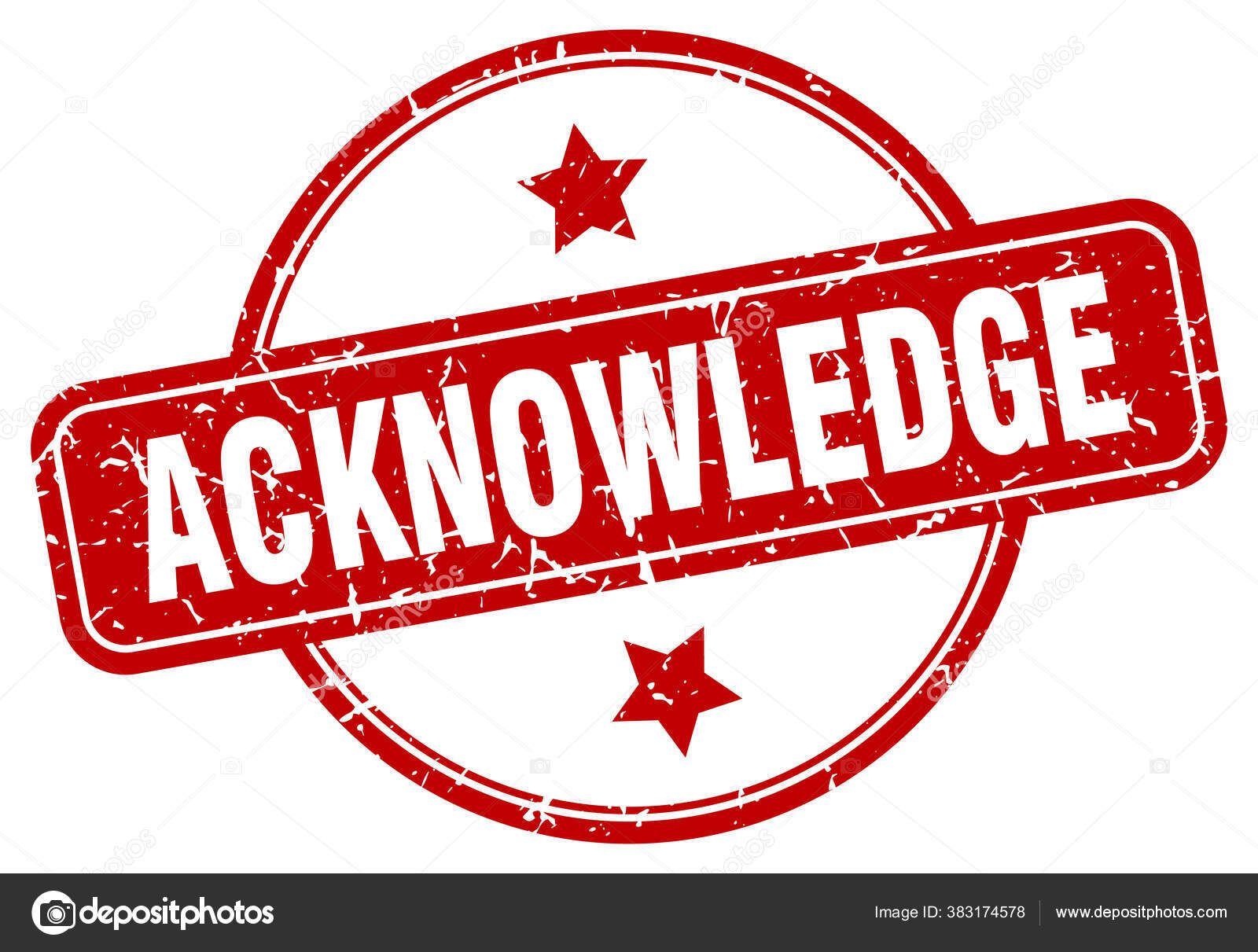Acknowledge Grunge Stamp Acknowledge Vintage Stamp Stock Vector Image ...