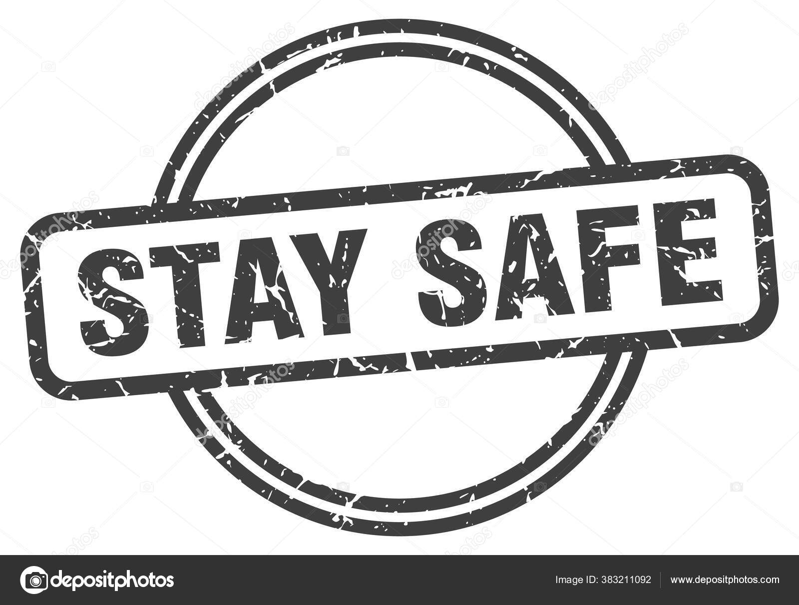 Stay Safe Grunge Stamp Stay Safe Vintage Stamp — Stock Vector ...