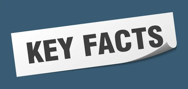 Key Facts Sticker Key Facts Rectangular Label Isolated White Background ...