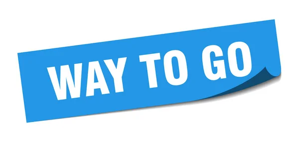 Way Sticker Way Rectangular Label Isolated White Background Stock ...