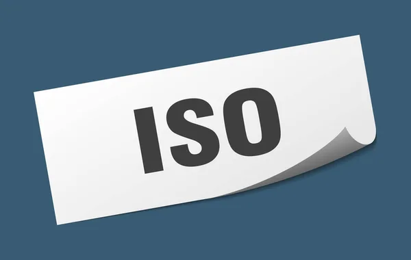 Iso Sticker Iso Rectangular Label Isolated White Background Stock ...
