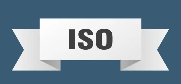 Iso Sticker Iso Rectangular Label Isolated White Background Stock ...