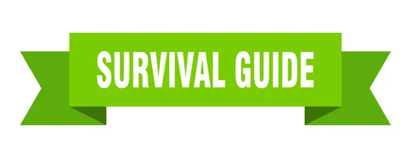 Survival Guide Sign Isolated Sticker Ribbon Tag Stock Vector by ...