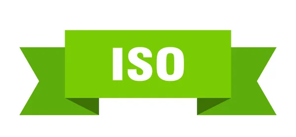 Iso Sticker Iso Rectangular Label Isolated White Background Stock ...