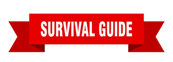 Survival Guide Sign Isolated Sticker Ribbon Tag Stock Vector by ...