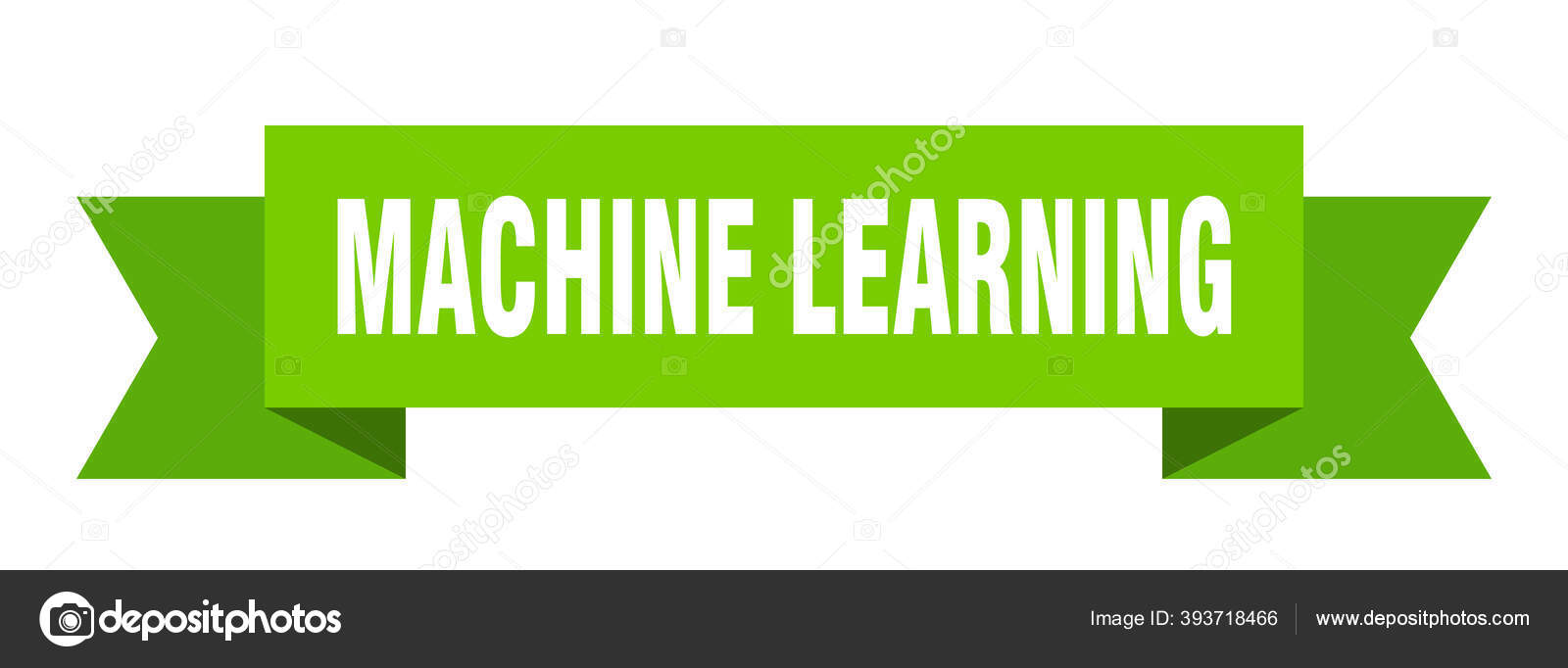 Machine Learning Ribbon Machine Learning Paper Band Banner Sign — Stock ...