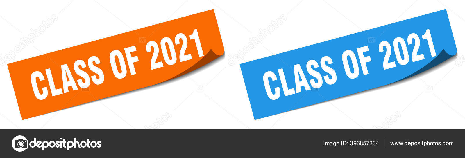Class 2021 Paper Peeler Sign Set Class 2021 Sticker Stock Vector by ...