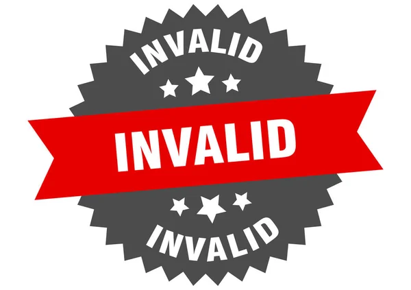 Invalid Sticker Invalid Rectangular Label Isolated White Background ...