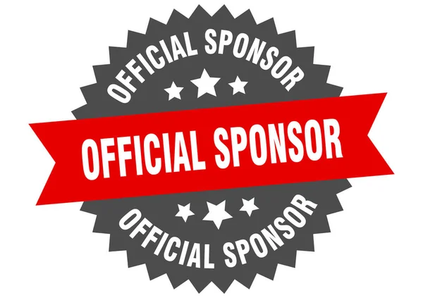 Official Sponsor Sticker Official Sponsor Rectangular Label Isolated ...