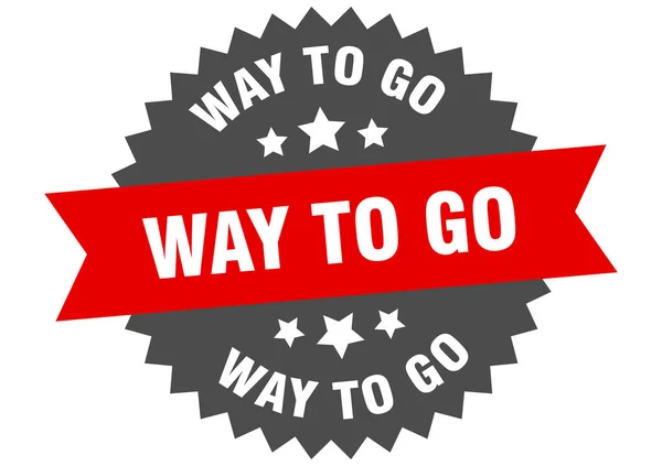 Way Sticker Way Rectangular Label Isolated White Background Stock ...