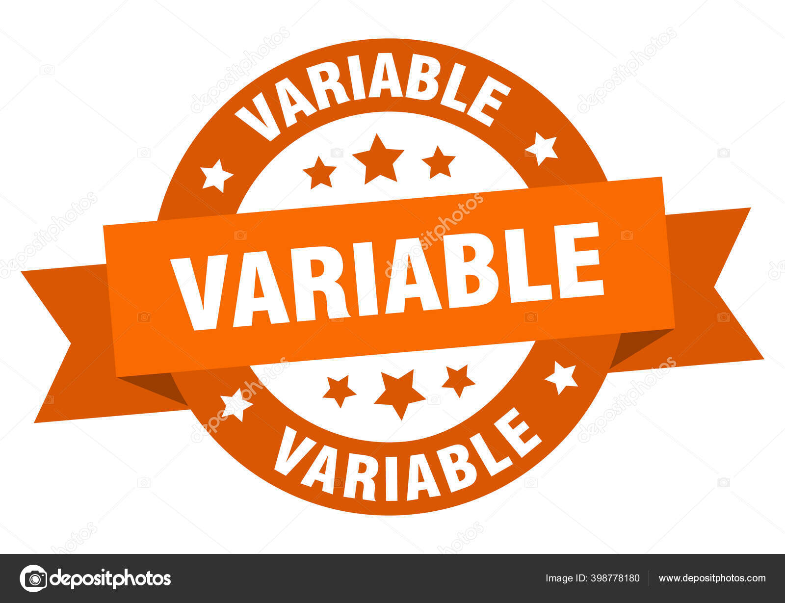 Variable Ribbon Isolated Label Variable Sign — Stock Vector © Aquir014b ...