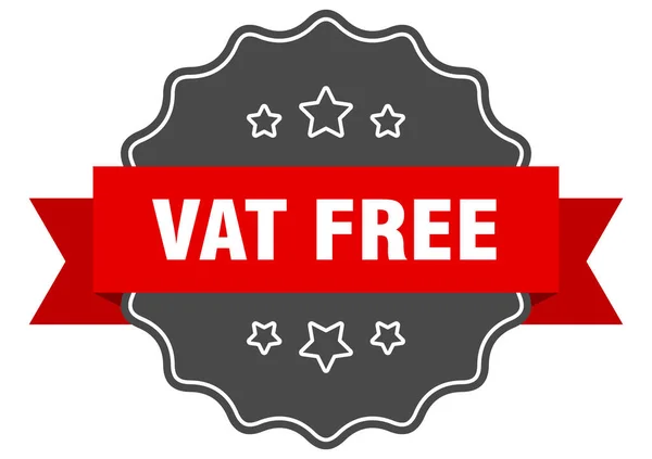 Vat Free Sticker Vat Free Rectangular Label Isolated White Background ...