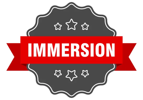 Immersion Sticker Immersion Rectangular Label Isolated White Background ...