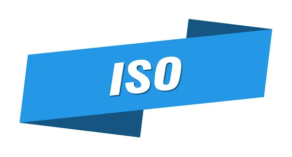 Iso Sticker Iso Rectangular Label Isolated White Background Stock ...
