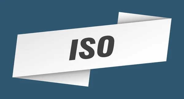 Iso Sticker Iso Rectangular Label Isolated White Background Stock ...