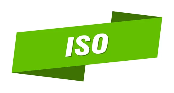 Iso Sticker Iso Rectangular Label Isolated White Background Stock ...