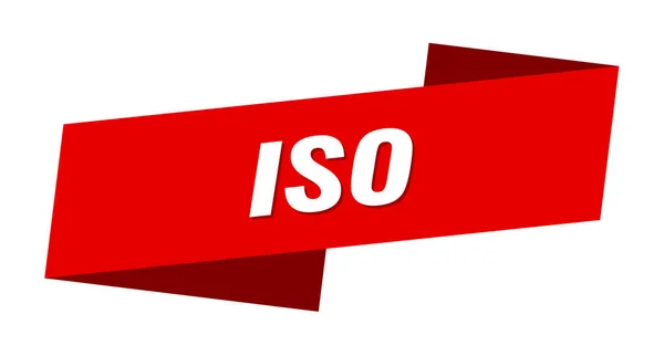 Iso Sticker Iso Rectangular Label Isolated White Background Stock ...