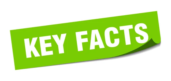 Key Facts Sticker Key Facts Rectangular Label Isolated White Background ...